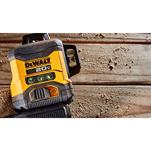 DEWALT 20V MAX Laser Level, Cross Line Laser, 3X360, Green, Bare Tool Only (DCLE34031B),Black