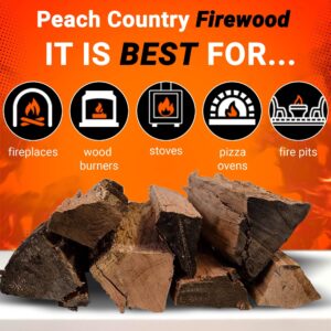 Firewood by Home and Country USA (50 LBS) - Hardwood, Firewood for Outdoor Fire Pits, Fireplaces, Wood Burning Stoves, and Campfires (w/Fire Starter)