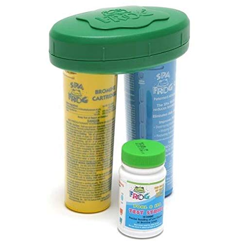 FROG Serene Floating Sanitizing System for Hot Tubs, Quick and Easy Self-Regulating Hot Tub Sanitizer with Bromine and FROG Sanitizing Minerals Kills Bacteria 2 Ways, for Hot Tubs up to 600 gallons