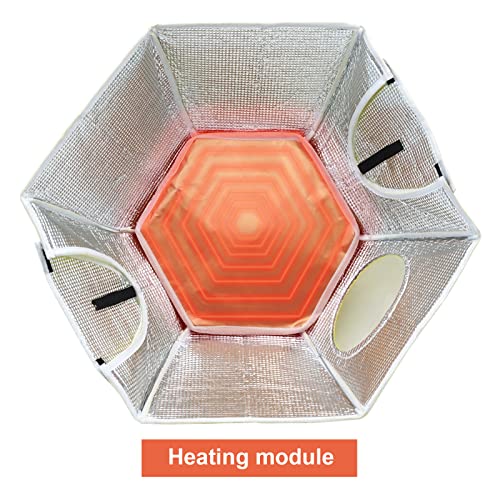 KHEARPSL Chick Brooder Heating Plate Chicken Coop Heater Chick Incubator Breeding Umbrella Poultry Brooder for Chick Duckling Quail Goose Bird Hatchling