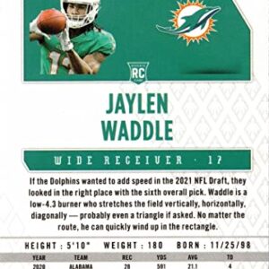 2021 Panini Phoenix Fire Burst Football #106 Jaylen Waddle Rookie Card