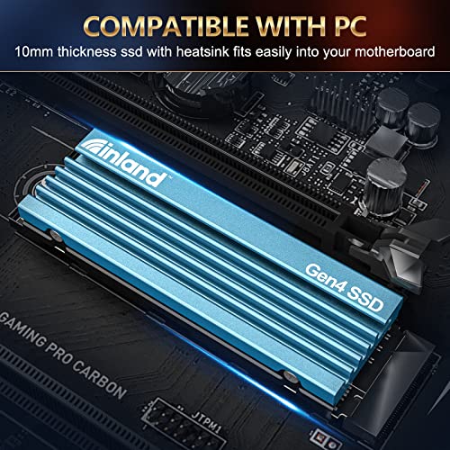 INLAND 8TB Gaming Performance Plus NVMe Internal Gaming SSD Solid State Drive with Heatsink - Gen4 PCIe, M.2 2280, DRAM Cache, 176-Layer TLC 3D NAND Flash, Up to 7000MB/s