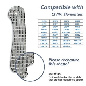 CIVIVI Elementum 6AL4V Titanium Handle Scales Compatible with Elementum C907 Pocket Knife C18062AD-2