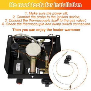 Propane Gas Patio Heater Repair Replacement Parts Thermocouple, Thermocouple & Dump Switch for Outdoor Patio Gas Heater, Propan Tower Gas Heater, Fire Sense Patio Heater, Standard Dome-Style Heater