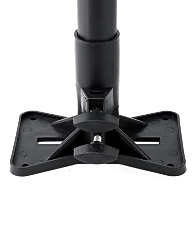 QWORK Undermount Sink Brackets Kit, 2 Pack Steel Undercounter Sink Stand Adjustable Support Sink Leg, Sink Repair Bracket Kit, for Kitchen and Bathroom (17.7-30.3"), Black