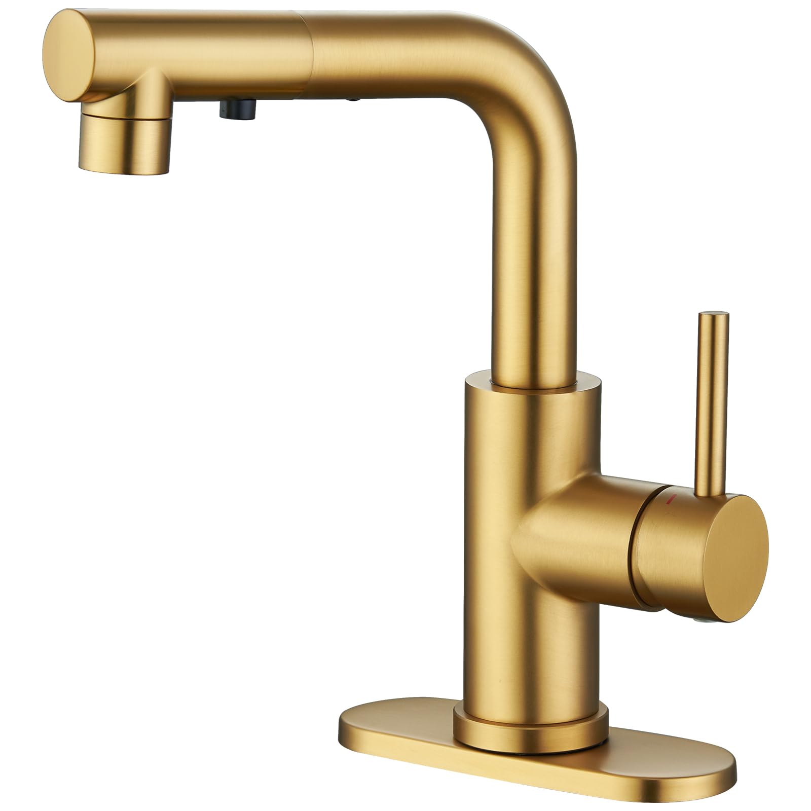 CREA Sink Faucet, Gold Kitchen Faucets with Pull Down Sprayer, Bathroom Sink Faucets Mini Bar Prep Faucet Single Handle 3 or 1 Hole Utility Faucet Laundry Outdoor Tap