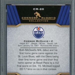 Connor McDavid 2015 Upper Deck Hockey Rookie Card RC #CM-20 Graded PSA 10