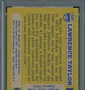 Lawrence Taylor 1982 Topps All-Pro Football Rookie Card RC #434 Graded PSA 6