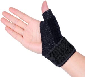 kmtooon reversible thumb & wrist stabilizer splint brace for trigger finger, pain relief, arthritis, tendonitis, blackberry thumb, sprained