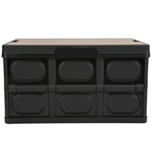 Folding Storage Box, 30L Removable Multifunctional Outdoor Storage Box for Outdoor(Black)