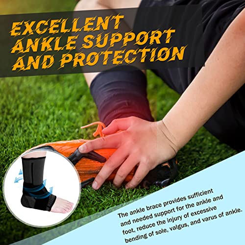 Tarpop 1 Pair Ankle Brace for Kids Compression Ankle Sleeves Adjustable Foot Support Brace Elastic Ankle Guard for Children Boys Girls Sports Running Jogging Dance Fitness Gymnastics (Small)