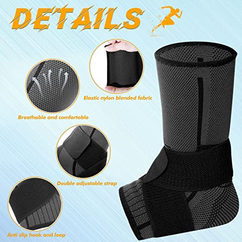 Tarpop 1 Pair Ankle Brace for Kids Compression Ankle Sleeves Adjustable Foot Support Brace Elastic Ankle Guard for Children Boys Girls Sports Running Jogging Dance Fitness Gymnastics (Small)