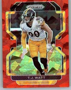 2021 panini prizm prizm red ice #255 t.j. watt pittsburgh steelers nfl football trading card