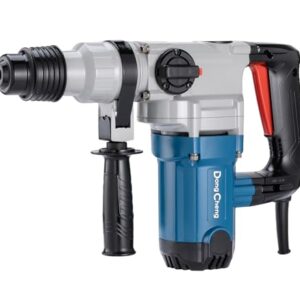 DongCheng 1-1/8 Inch SDS-Plus Rotary Hammer Drill with Safety Clutch, 9.2Amp Heavy Duty Corded Demolition Hammer for Concrete, 1300 RPM, 3.6 Joules, Including 3pcs Drill Bits