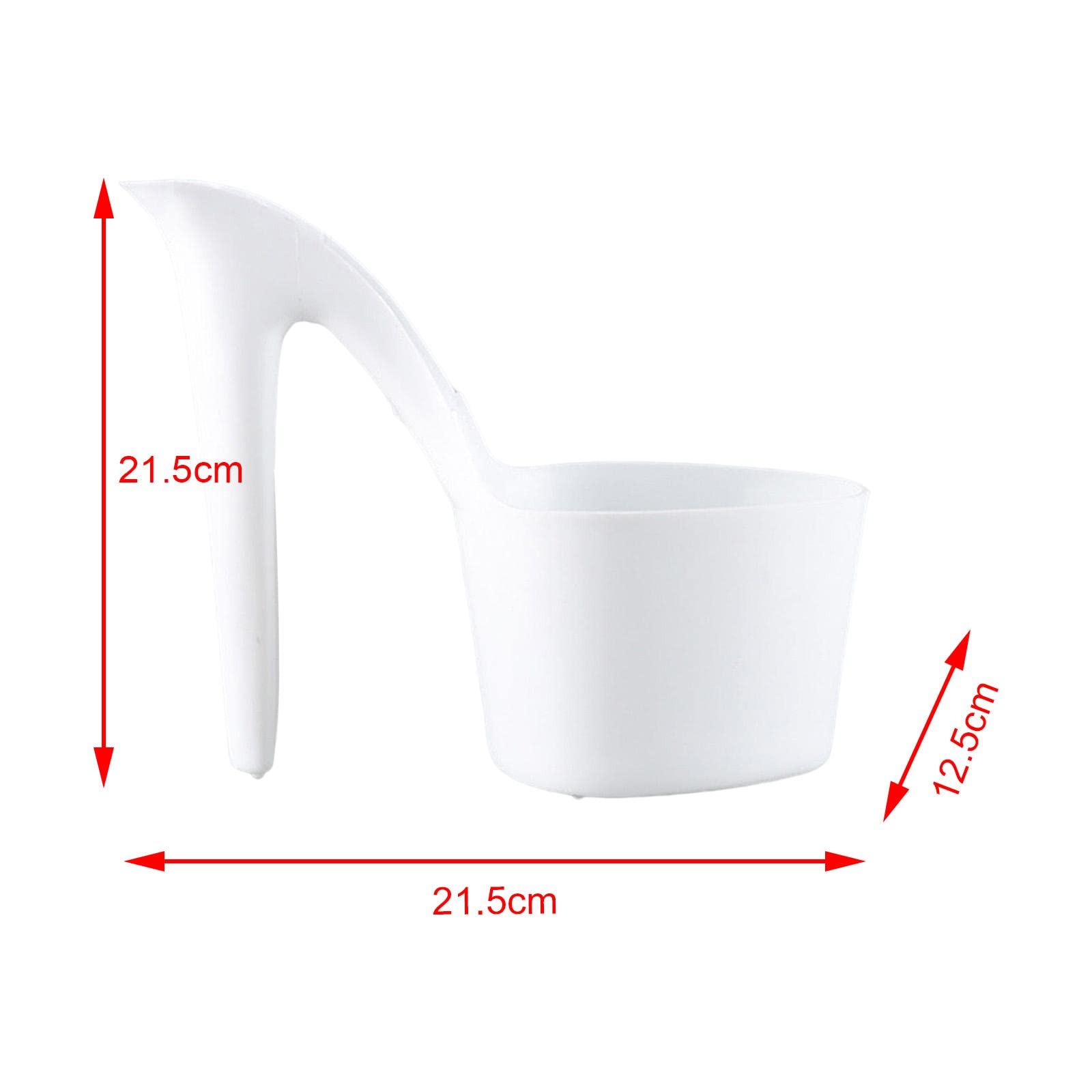 Bothyi Flower Pot High Heel Shaped Home Decor Lady Shoe Shape Indoor Outdoor Table Ornaments Planter Nursery Pot Flower Pots Lightweight Bonsai Pot, White