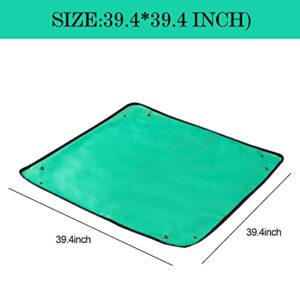 NAOKBOEE 39.4" x 39.4" Plant Repotting Mat, Waterproof Portable Gardening Mat for Indoor Outdoor Plant Transplanting, Thicken PE Mat Transplanting Mat