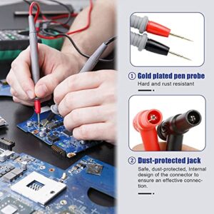 PT1005 1000V 10A Multimeter Test Leads Multimeter Test Pin Universal Digital Multimeter Probe Test Leads Pin Needle Tip Multi Meter Test Fixture Lead Probe Wire Pen Cable Crocodile Clips Test Leads