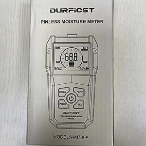 Wood Moisture Meter, DURFICST Moisture Meter for Walls, Digital Pinless Wood Moisture Meter Tester with Humidity and Audible & Visual Alerts, for Wood Firewood Moisture Meter Paper Floor