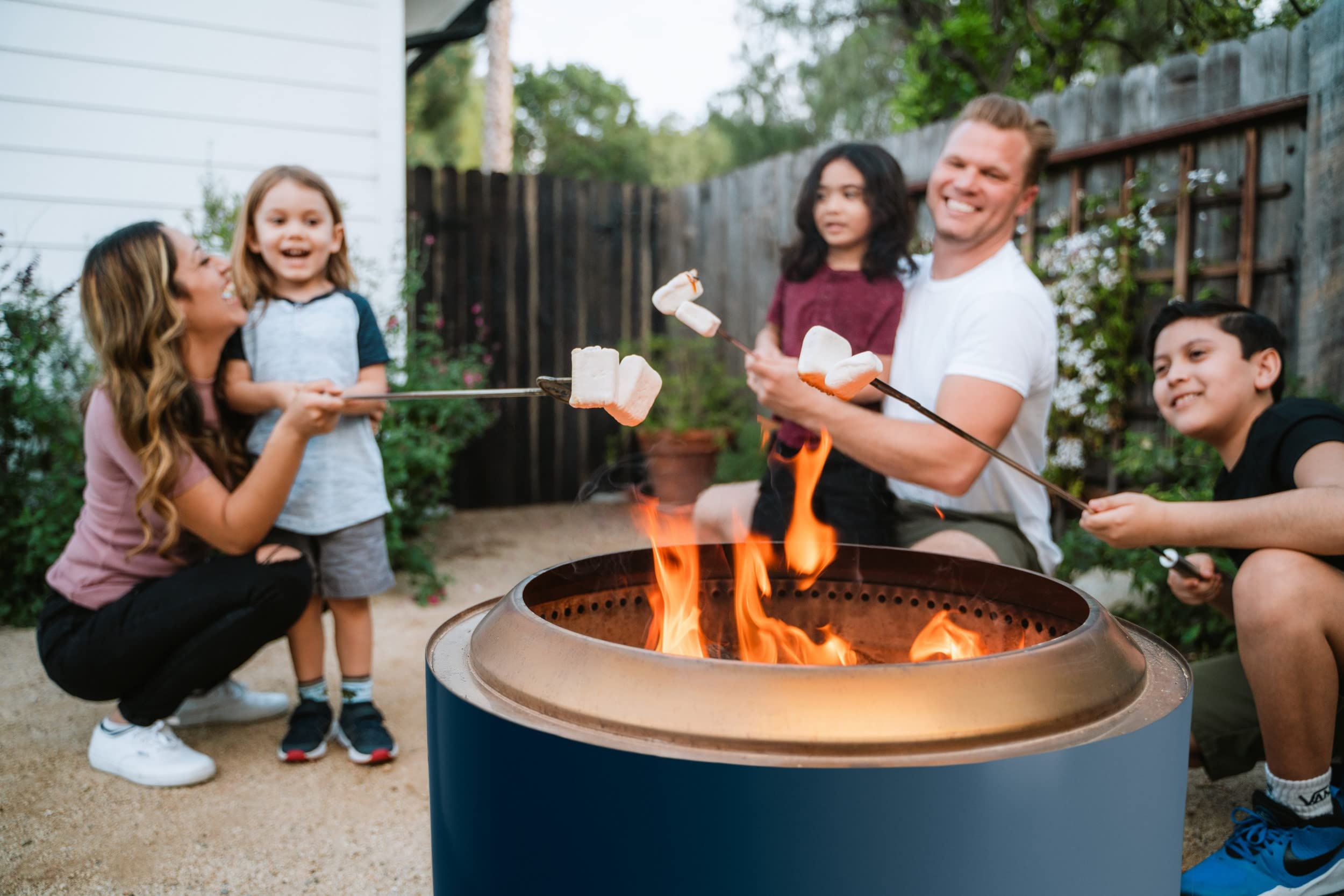 Solo Stove Yukon 2.0 with Stand, Smokeless Fire Pit | Portable Wood Burning Fireplace with Removable Ash Pan, Large Outdoor Firepit, Stainless Steel, H: 19.8 in x Dia: 27 in, 43.9. lbs, Color: Water