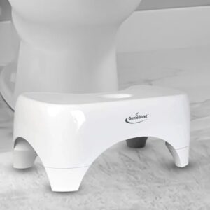 GenieBidet 7" Toilet Stool, Portable Poop Stool-350 lbs Weight, Anti-Slip Bathroom Stool for Kids & Adults, Plastic Toilet Assistance Step Stool