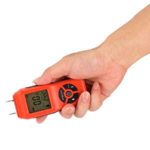 Digital Moisture Detector, Backlit LCD Display Wood Moisture Meter for Drywall and Wood for Carpenters and Homeowners for Wood Building Material