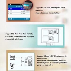 3 Line Short for VOIP Phone, SIP Phone Office (US Plug)