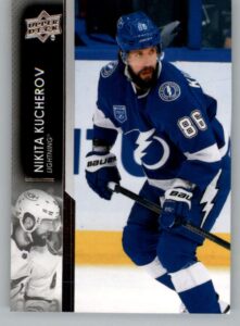 2021-22 upper deck #412 nikita kucherov tampa bay lightning series 2 nhl hockey trading card