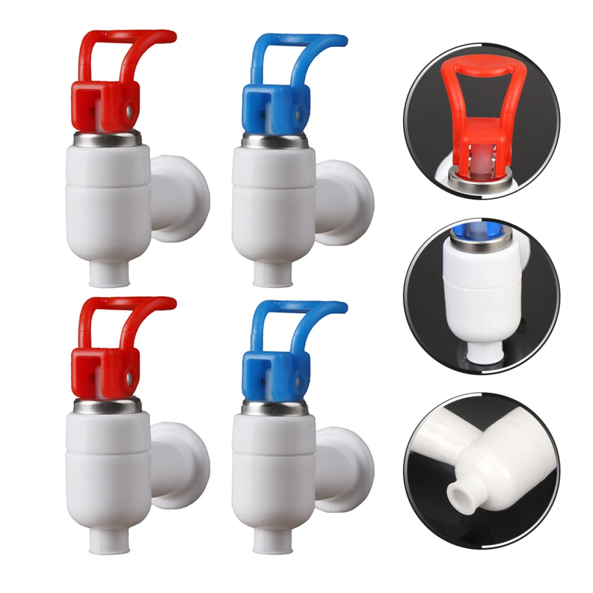 BESPORTBLE 4pcs Water Dispenser Faucet Home Water Cooler Water Cooler Faucet Beverage Lever Pour Water Cooler Spigot Replacemet Dispenser Spout Water Faucet Spigot Manual Inner Wire Plastic