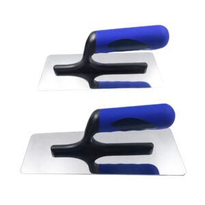 stainless steel venetian plaster trowel 2 pc (small: 200mm x 80mm & medium: 240mm x 100mm) paint plastering finishing hand tools