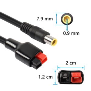 SinLoon 14AWG DC 8mm Adapter to 45A Connector Cable, Solar Charge Extension Cable Connector Adapter, for RV, Part Solar Generator Portable Powerstation 2PCS (13CM)