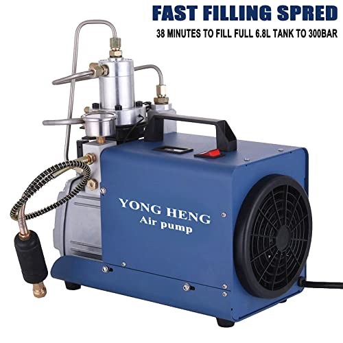 YONG HENG 4500 PSI Air Compressor 30Mpa 110V High Pressure Air Compressor Pump PCP Air Compressor Rifle Airgun Scuba Air Pump Perfect For filling PCP Air Rifle