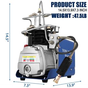 YONG HENG 4500 PSI Air Compressor 30Mpa 110V High Pressure Air Compressor Pump PCP Air Compressor Rifle Airgun Scuba Air Pump Perfect For filling PCP Air Rifle