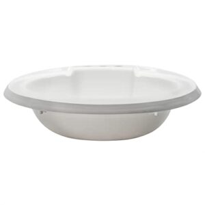 RecPro Oval RV Bathroom Sink | White | Single Bowl Lavatory Sink | Camper Sink | 20x17" | Plastic