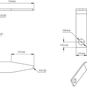 Zeluga ZL165 3/8in. L-Shaped Large Rafter Hook for Nail Guns with 3/8in. NPT Air Fitting with Teeth Washer and Flat Washers