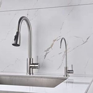 Apaix Drinking Water Faucet Brushed Stainless Steel, Kitchen Water Purifier Faucet for Non-Air Gap Reverse Osmosis Water Filtration System