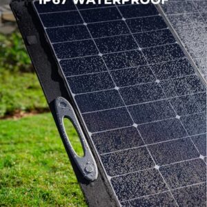 OUKITEL 200W Portable Solar Panel for Power Station, Foldable Solar Panel w/ 4 Kickstands, IP65 Waterproof Solar Panel w/MC-4 Output for Outdoor RV Camper