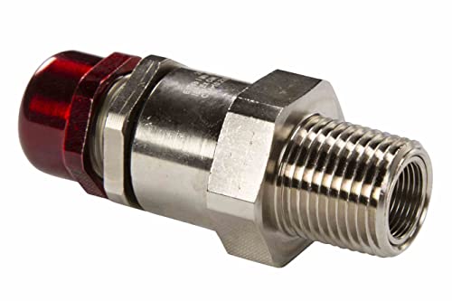 Explosion Proof Cable Gland - 1/2" NPT - Nickel Plated Brass - ATEX Rated N4X - 0.122-0.343" Cable