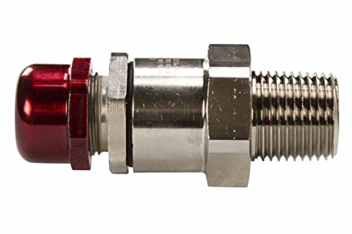 Explosion Proof Cable Gland - 1/2" NPT - Nickel Plated Brass - ATEX Rated N4X - 0.122-0.343" Cable