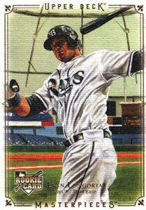 evan longoria "masterpieces" rookie card collectible baseball card - 2008 upper deck masterpieces rookie baseball card #7 (rays) free shipping & tracking