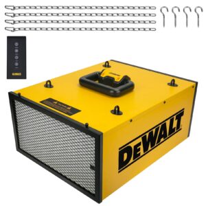 dewalt dwxaf101 air filtration system, 3-speed hanging ceiling dust collectors for woodworking, remote controlled dust collection systems, 2 stage filtration, for shop garage