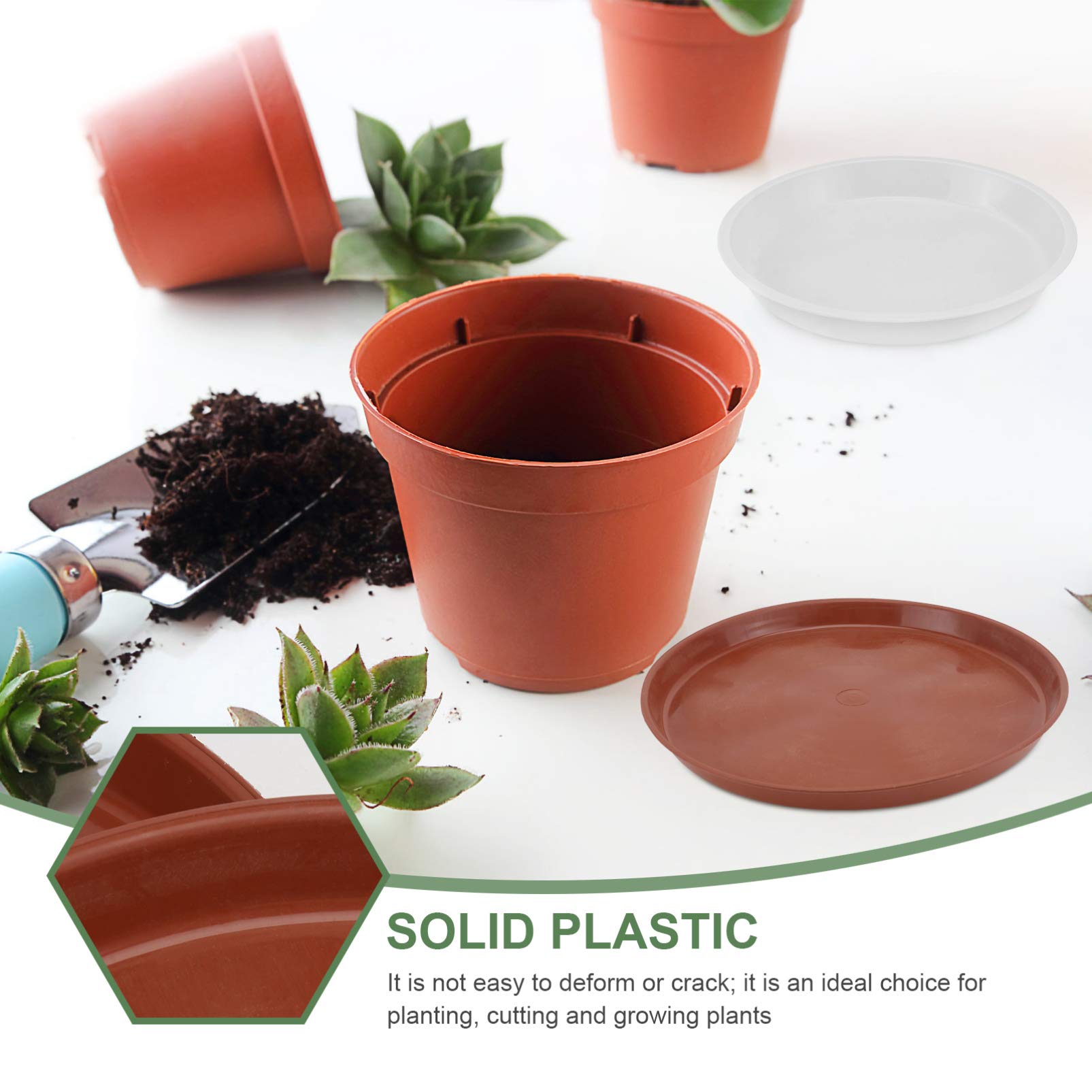 YARNOW 30 Pcs Water Tray Plant Saucer Planter Tray Plant Pot Trays Plant Drip Trays Bonsai Base Tray Round Flower Pot Tray Water Drip Tray Round Plant Plants Indoor UFO Household Plastic