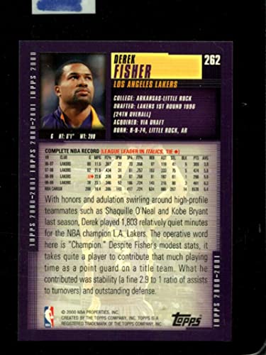 2000-01 TOPPS #262 DEREK FISHER NMMT LAKERS