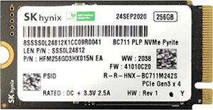 skhynix 256gb pcie nvme 2242 ssd (hfm256gd3hx015n) (oem)