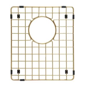 Starstar 50/50 Double Bowl Kitchen Sink Bottom Two Grids, Matte Gold 304 Stainless Steel (11.75 x 14)