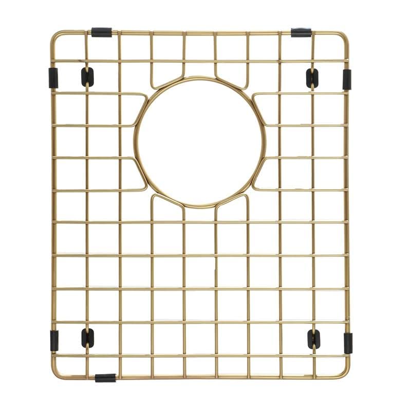 Starstar 50/50 Double Bowl Kitchen Sink Bottom Two Grids, Matte Gold 304 Stainless Steel (11.75 x 14)