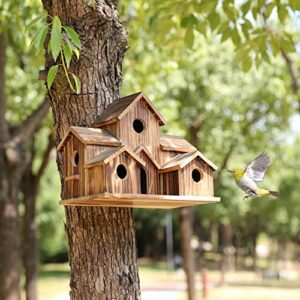 bird house,bird houses for outside clearance,bird house for outside,room for 6 bird families in each,large bird house for garden/courtyard/backyard decor,handmade hummingbird house