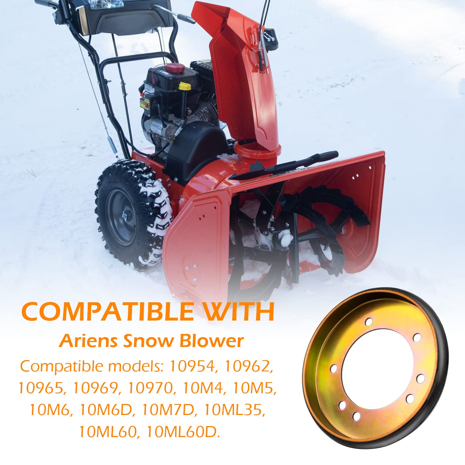 Sconva 04743700 Friction Wheel Snow Blower Drive Disc Fit for Ariens Snow Blower, Snapper Lawn Mower & Troy Bilt Snow Blower - with Brake Lining (1 Pack)