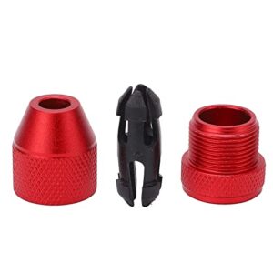 Drill Bit Depth Stop Collar, Adjustable Drill Stop Collar Aluminum Alloy Red Anti Slip Nylon Inner Ring Drill Stop Collar for Woodworking Tools and Hand Tools(6mm-11mm)