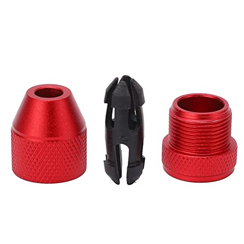 Drill Bit Depth Stop Collar, Adjustable Drill Stop Collar Aluminum Alloy Red Anti Slip Nylon Inner Ring Drill Stop Collar for Woodworking Tools and Hand Tools(6mm-11mm)