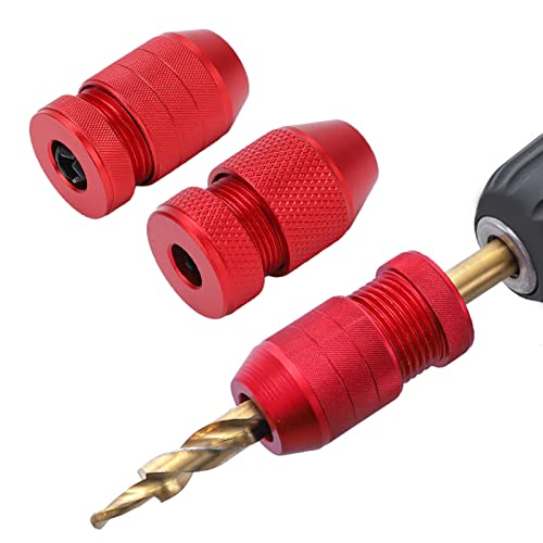 Drill Bit Depth Stop Collar, Adjustable Drill Stop Collar Aluminum Alloy Red Anti Slip Nylon Inner Ring Drill Stop Collar for Woodworking Tools and Hand Tools(6mm-11mm)